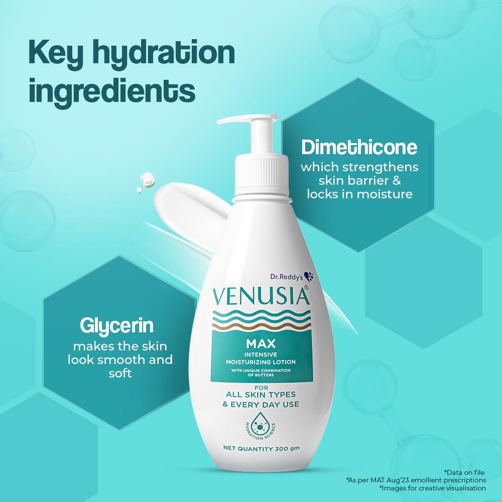 Venusia Daily Intensive Moisturizing Lotion For Dry Skin, Face & Body ...
