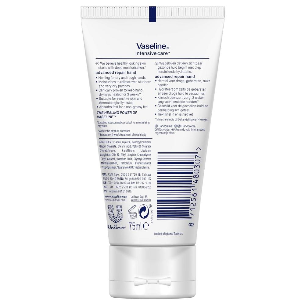 Vaseline Intensive Care Advanced Repair Hand Cream, 75mL – Wellvibe®